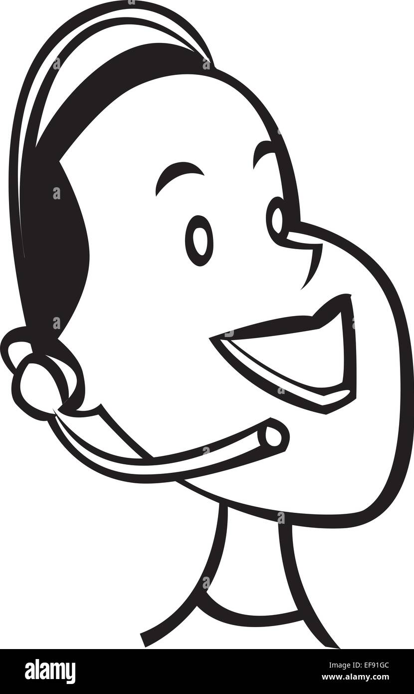 Headset help Stock Vector Images - Alamy