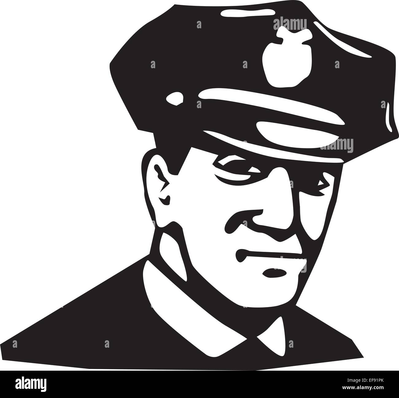 Policeman head Stock Vector Images - Alamy