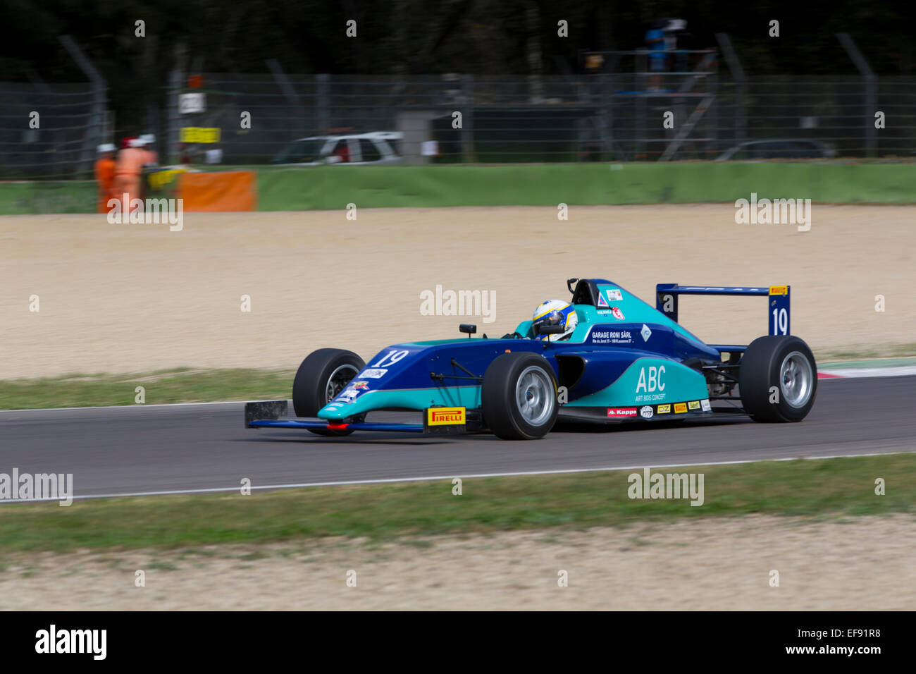 Imola, Italy - October 11, 2014: A Tatuus F.4 T014 Abarth of Cram ...