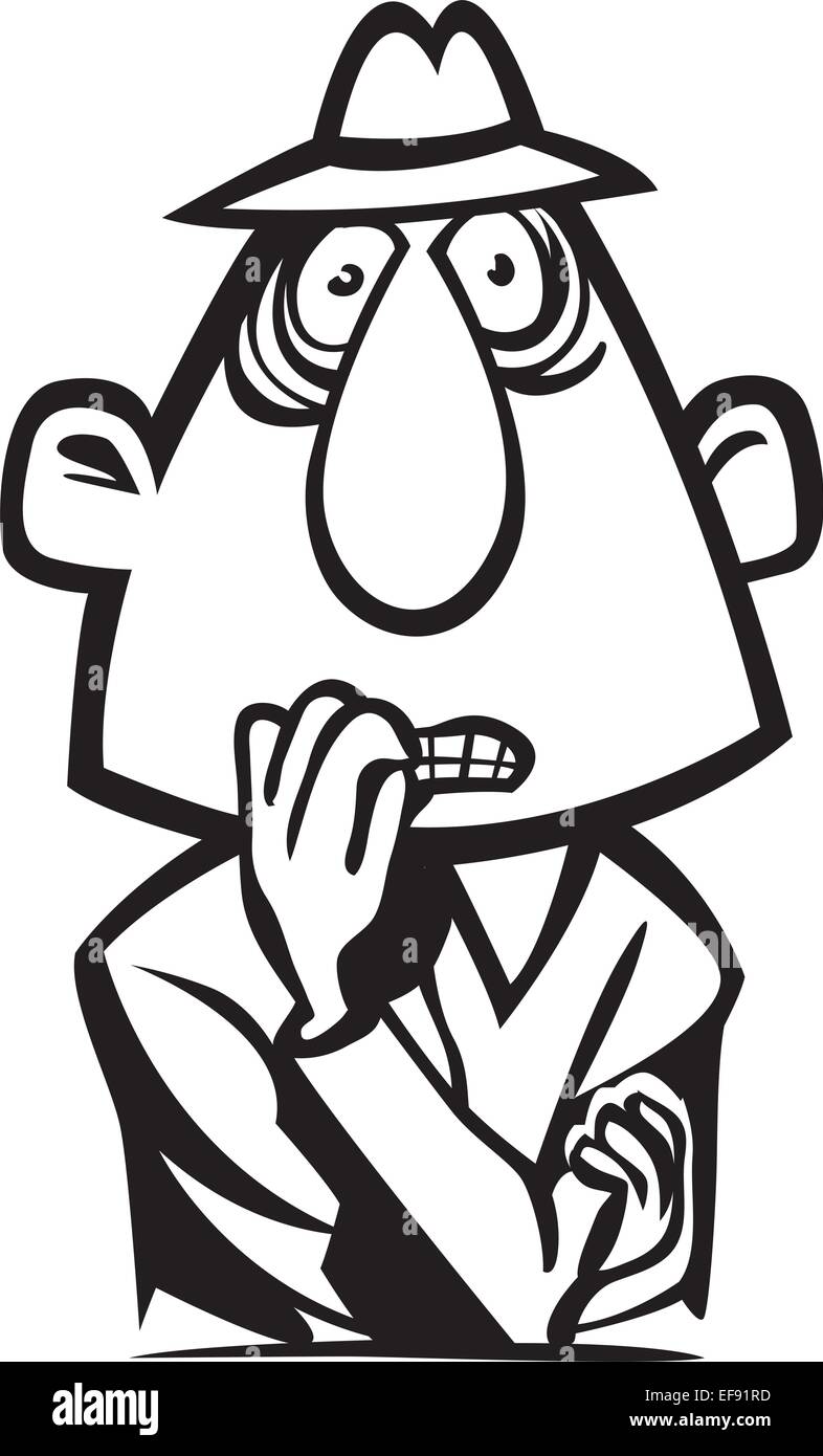 A scared man Stock Vector Image & Art - Alamy