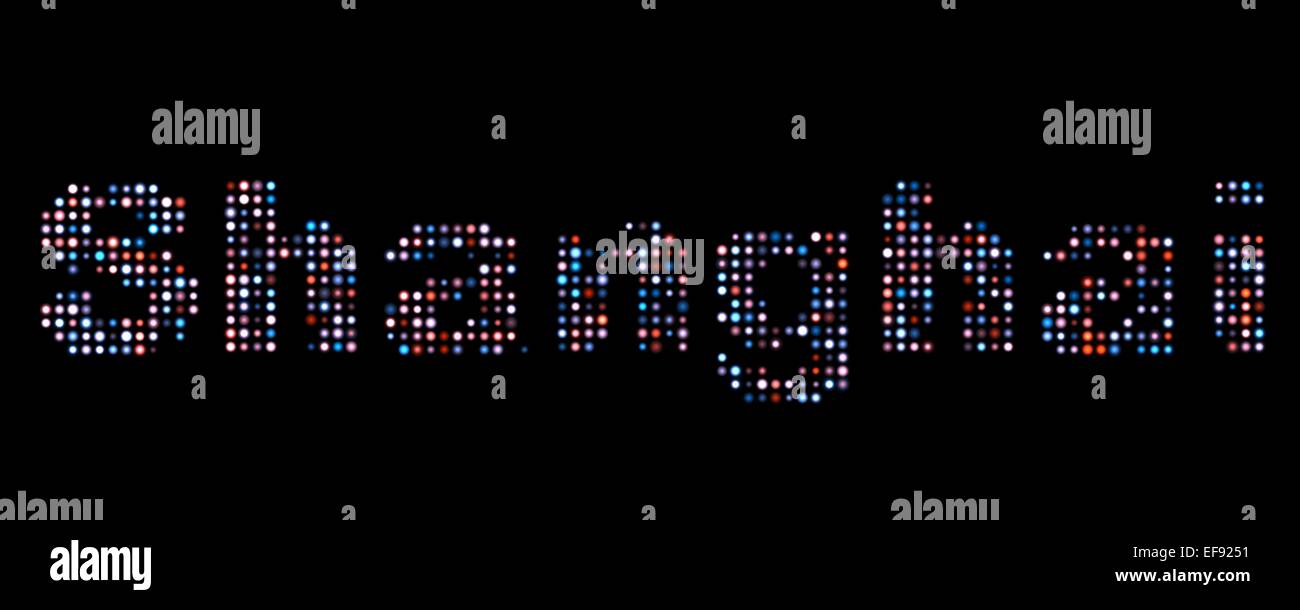 Shanghai led text Stock Photo - Alamy