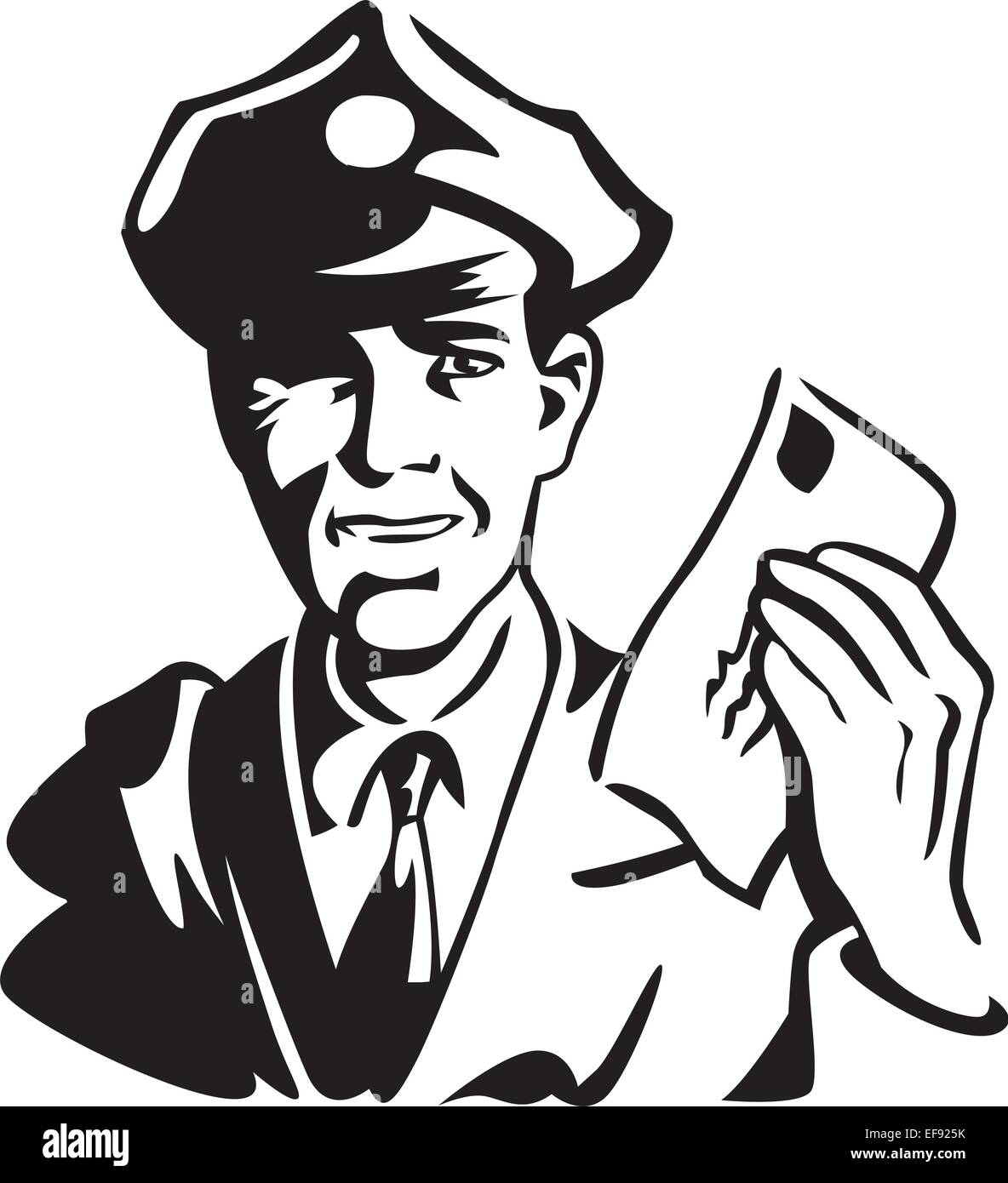 Portrait of a postman Stock Vector Image & Art - Alamy
