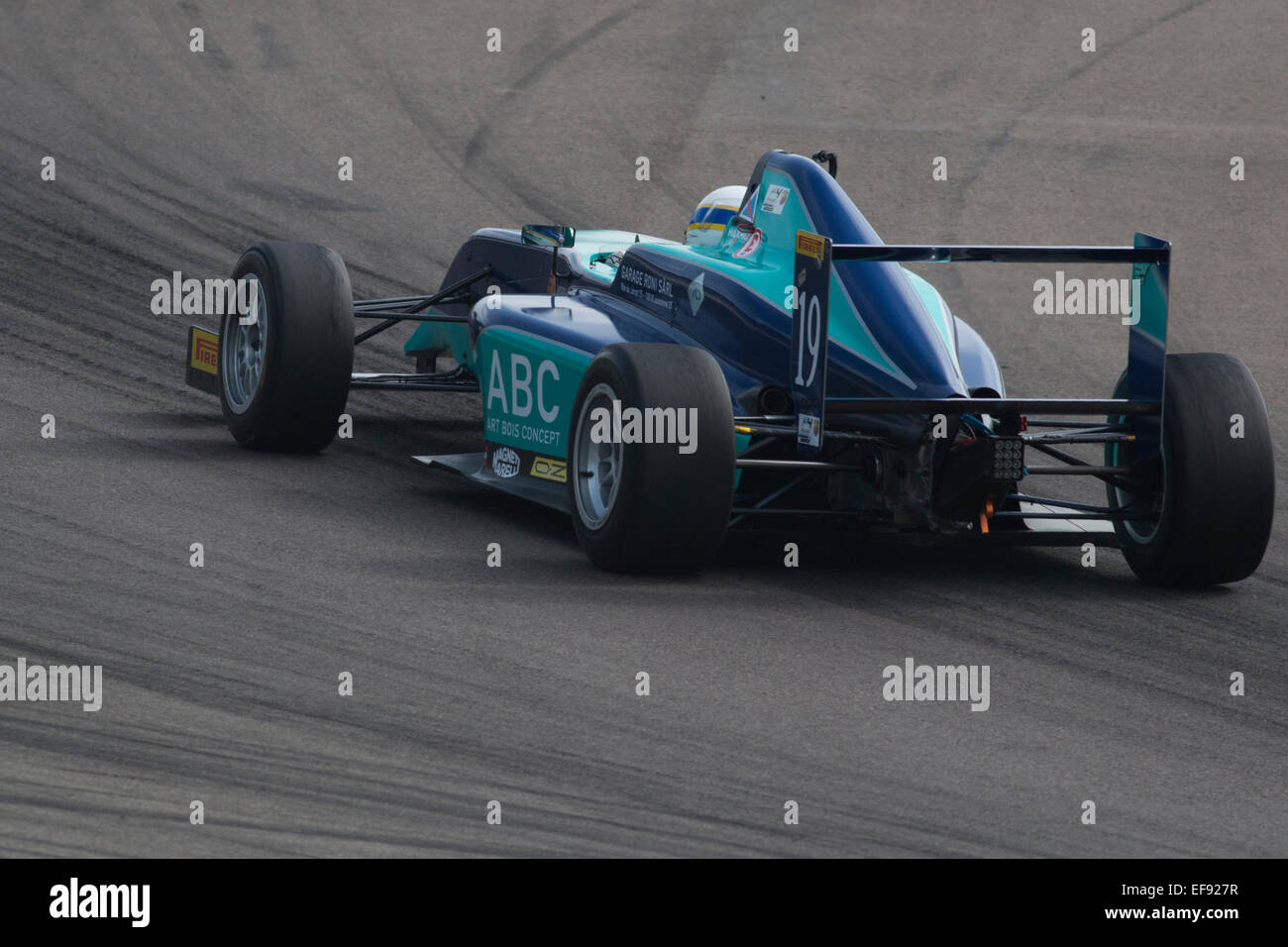 Imola, Italy - October 11, 2014: A Tatuus F.4 T014 Abarth of Cram ...