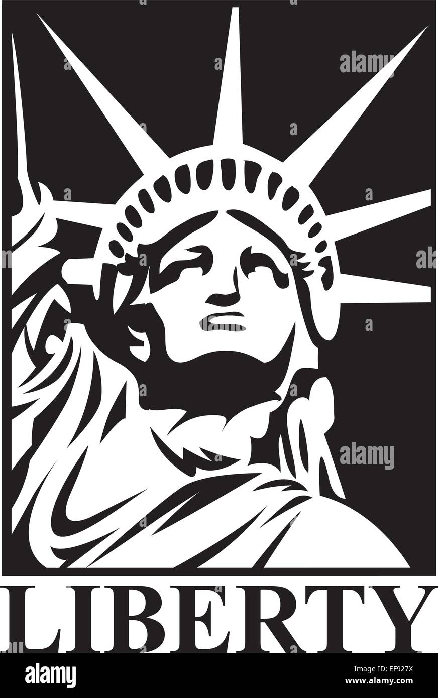 Statue Of Liberty Face Vector