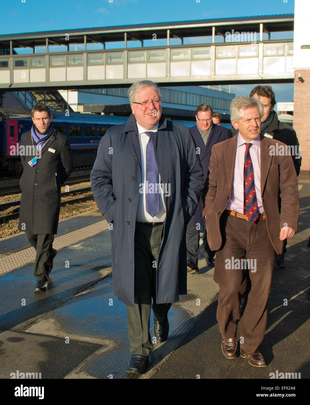 Gloucester, UK. 29th January, 2015. Minister of Transport Patrick ...