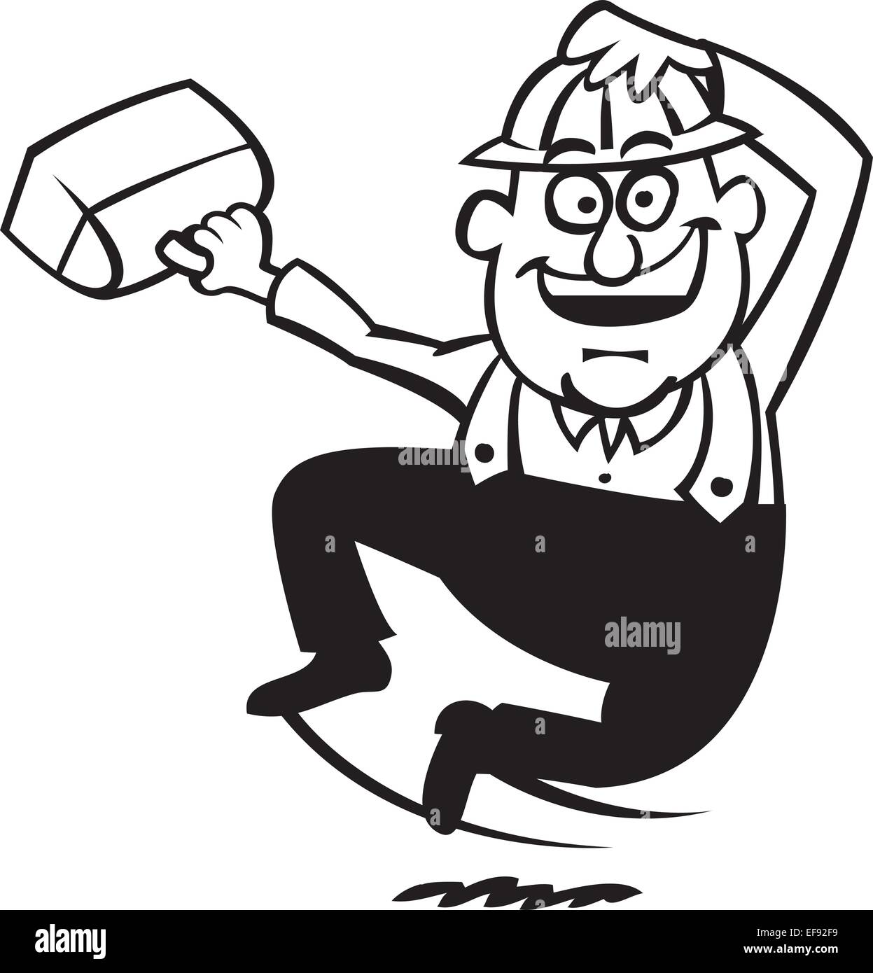 Smiling man on construction Stock Vector Images - Alamy