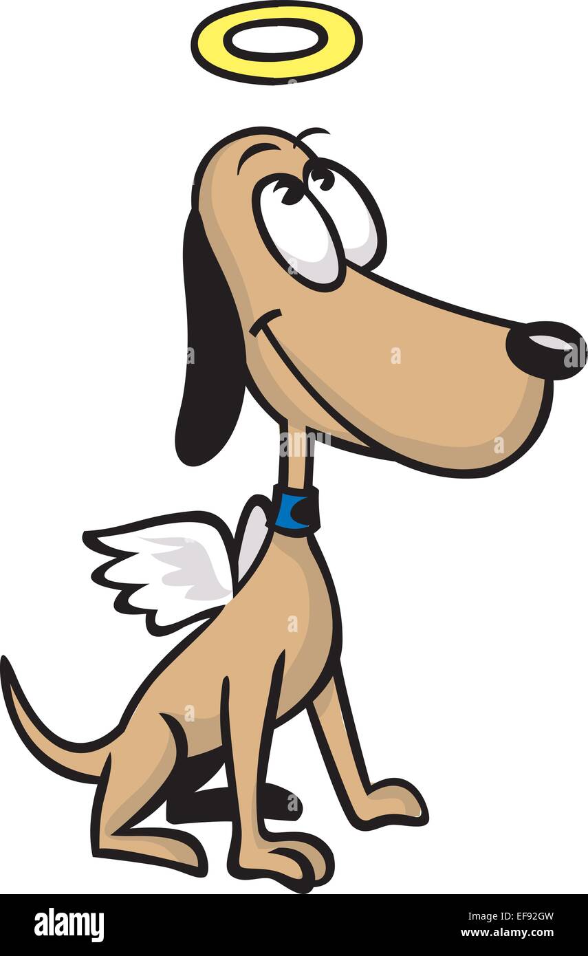 Angel dog illustrations Stock Vector Images - Alamy