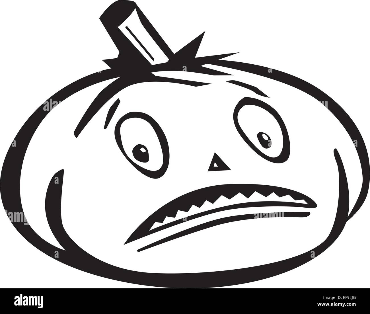 A jack-o'-lantern with a scared face Stock Vector Image & Art - Alamy