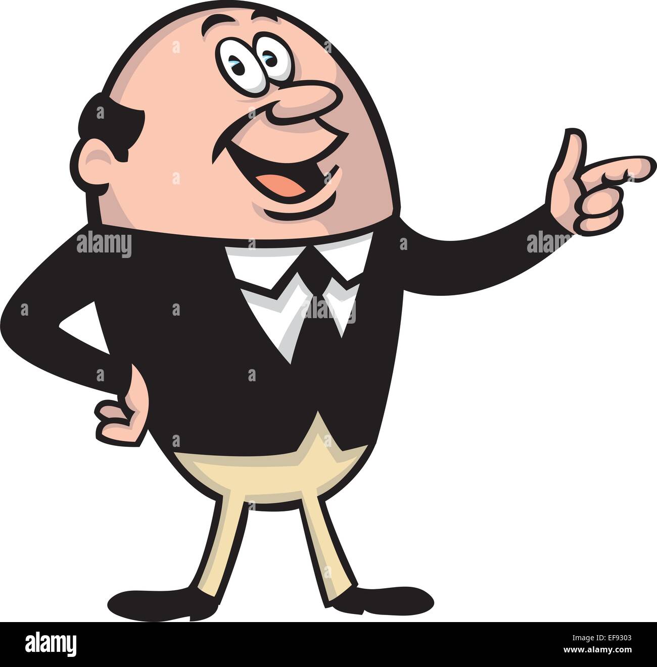 A round man pointing his finger Stock Vector Image & Art - Alamy