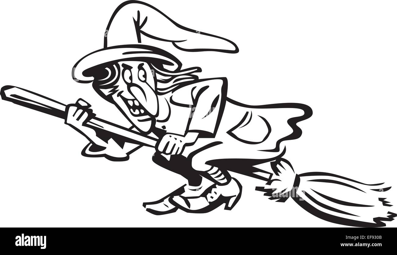 Witch brooms Stock Vector Images - Alamy