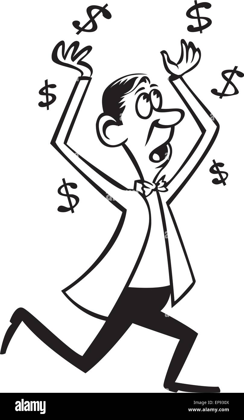 A man running with dollar signs around him Stock Vector Image & Art - Alamy