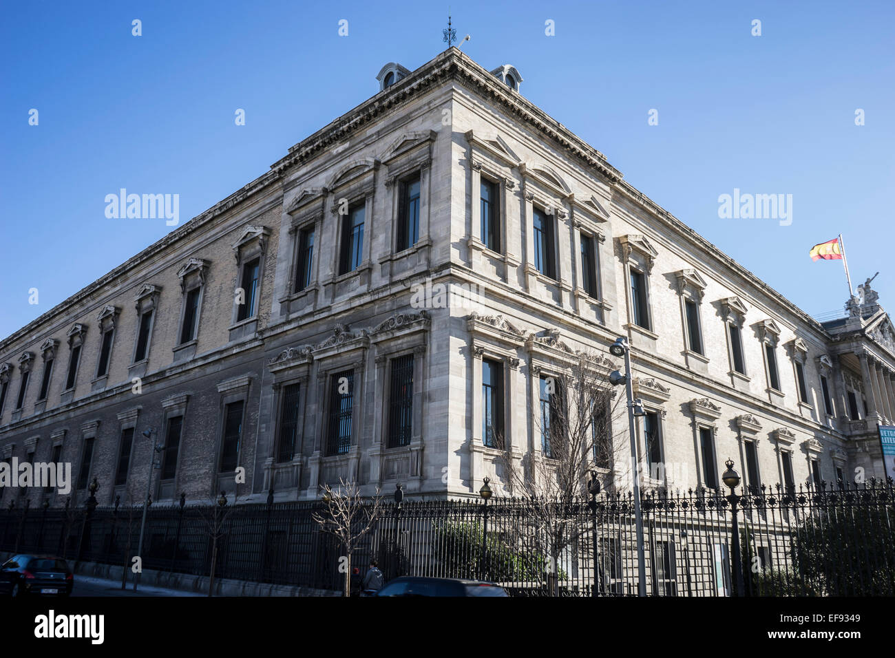 National Library of Madrid, Spain. architecture and art Stock Photo - Alamy