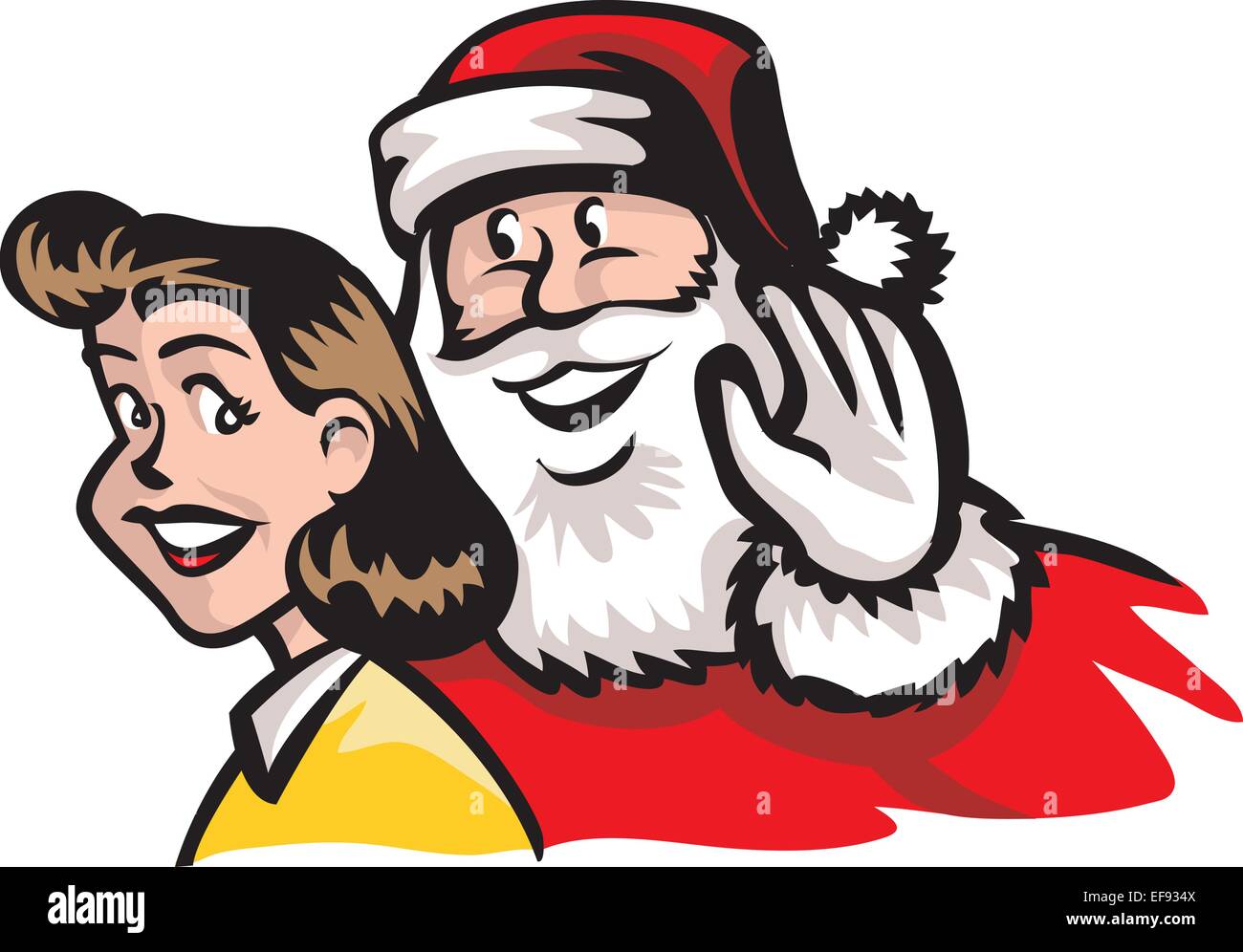 Santa is watching Stock Vector Images - Alamy