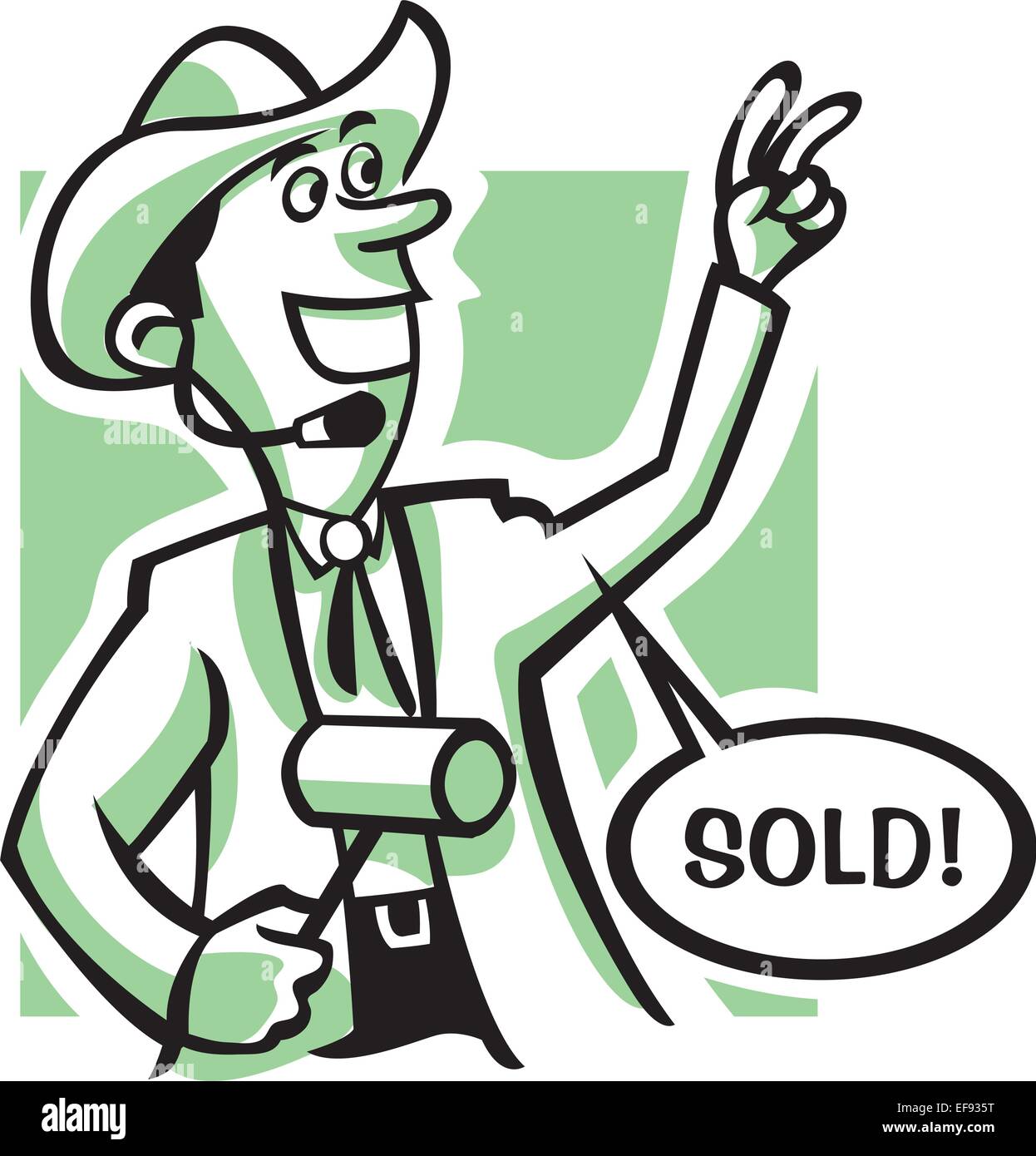 Cartoon auctioneer hi-res stock photography and images - Alamy