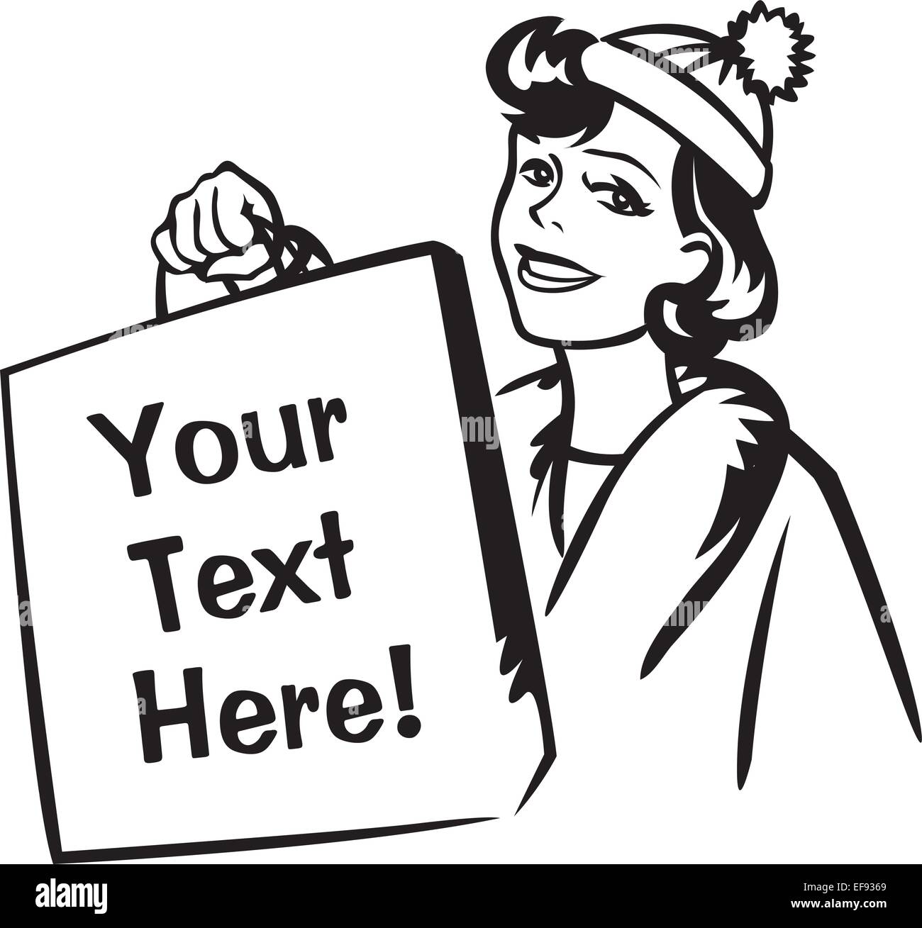 Woman holding bag in Stock Vector Images - Alamy