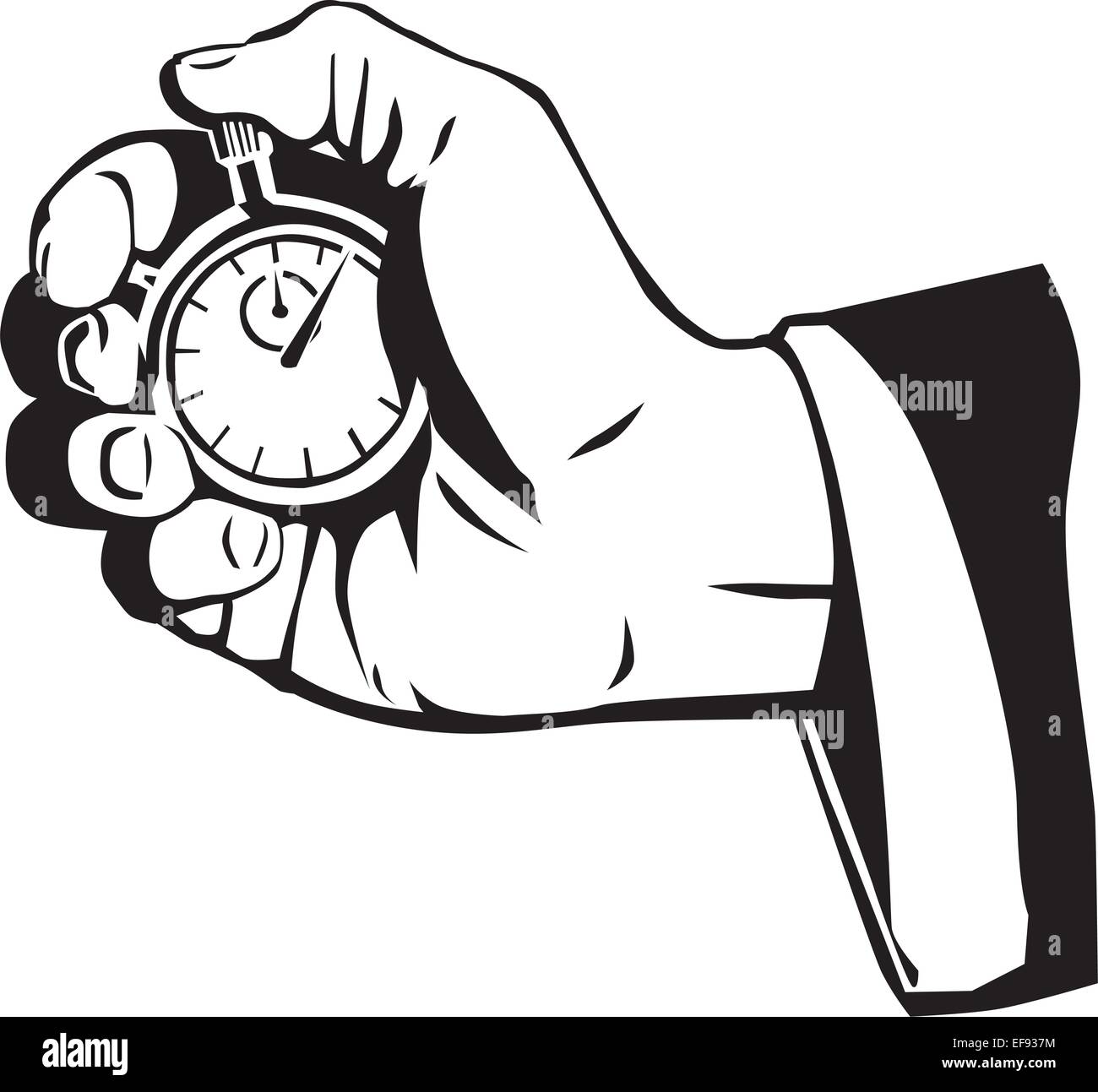 Hand Holding Stopwatch Stock Vector Image & Art - Alamy