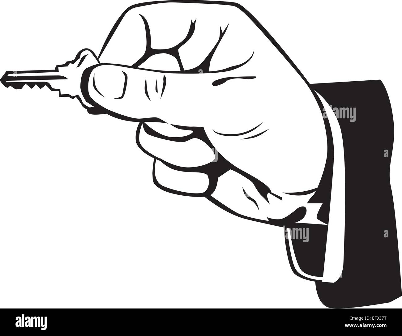 Hand Holding Key Stock Vector Image & Art - Alamy