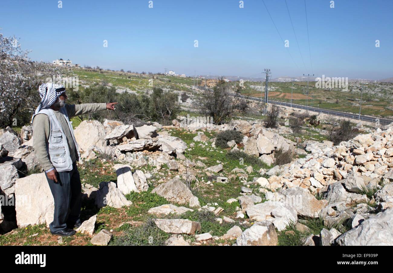 Jan. 30, 2015 - Beitin, West Bank, Palestinian Territory - Palestinian ...