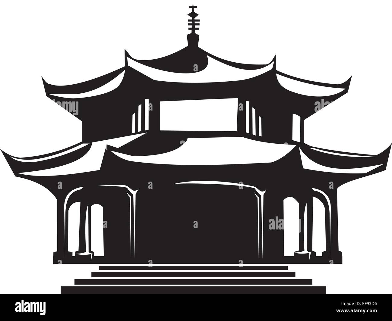 Single pagoda Stock Vector Images - Alamy