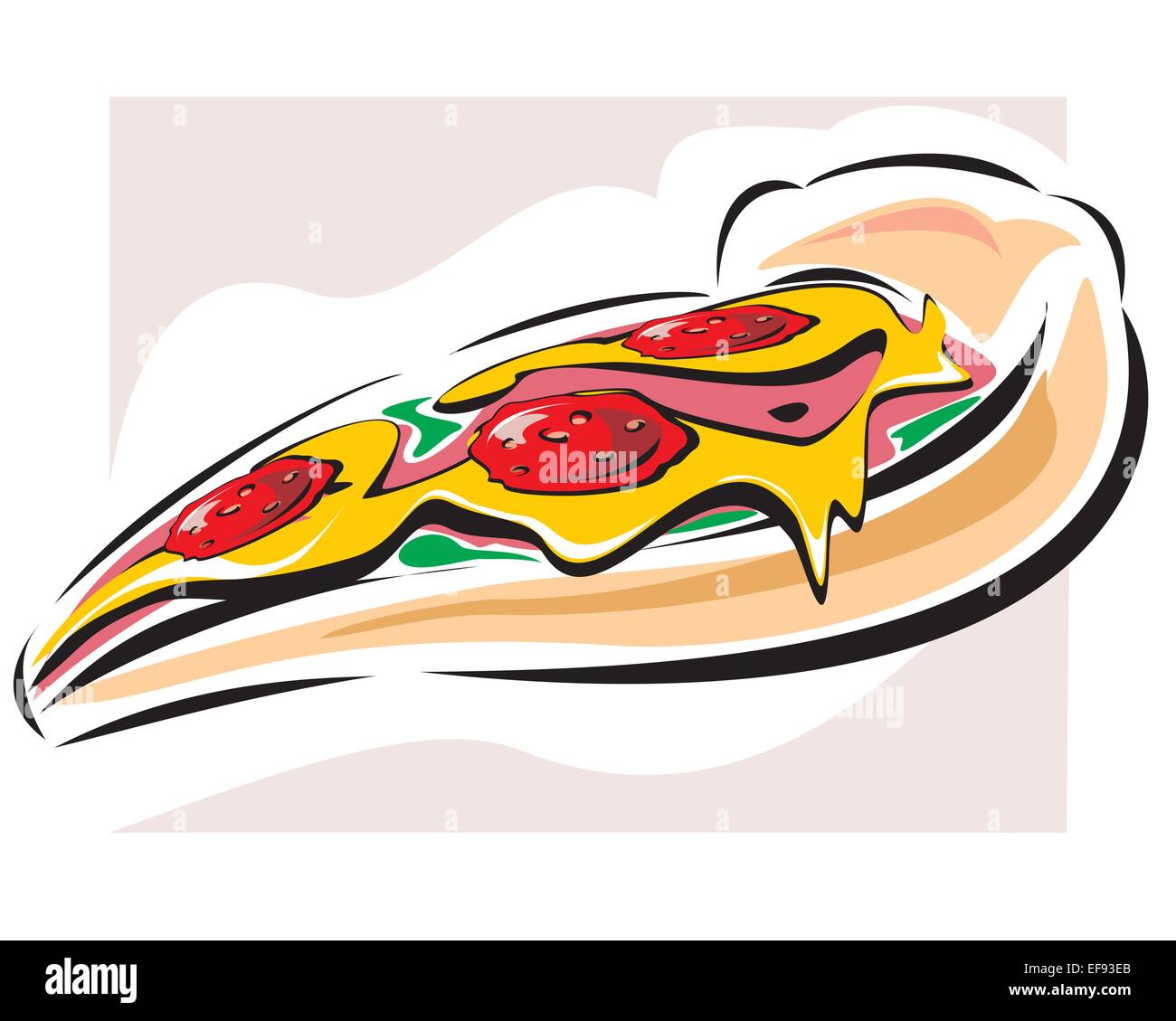 Single slice pizza Stock Vector Images - Alamy