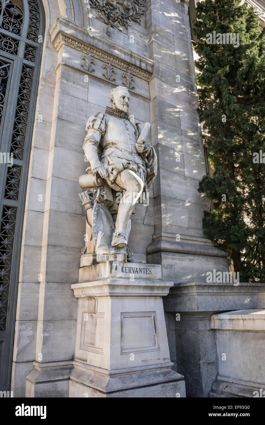 National Library of Madrid, Spain. architecture and art Stock Photo - Alamy