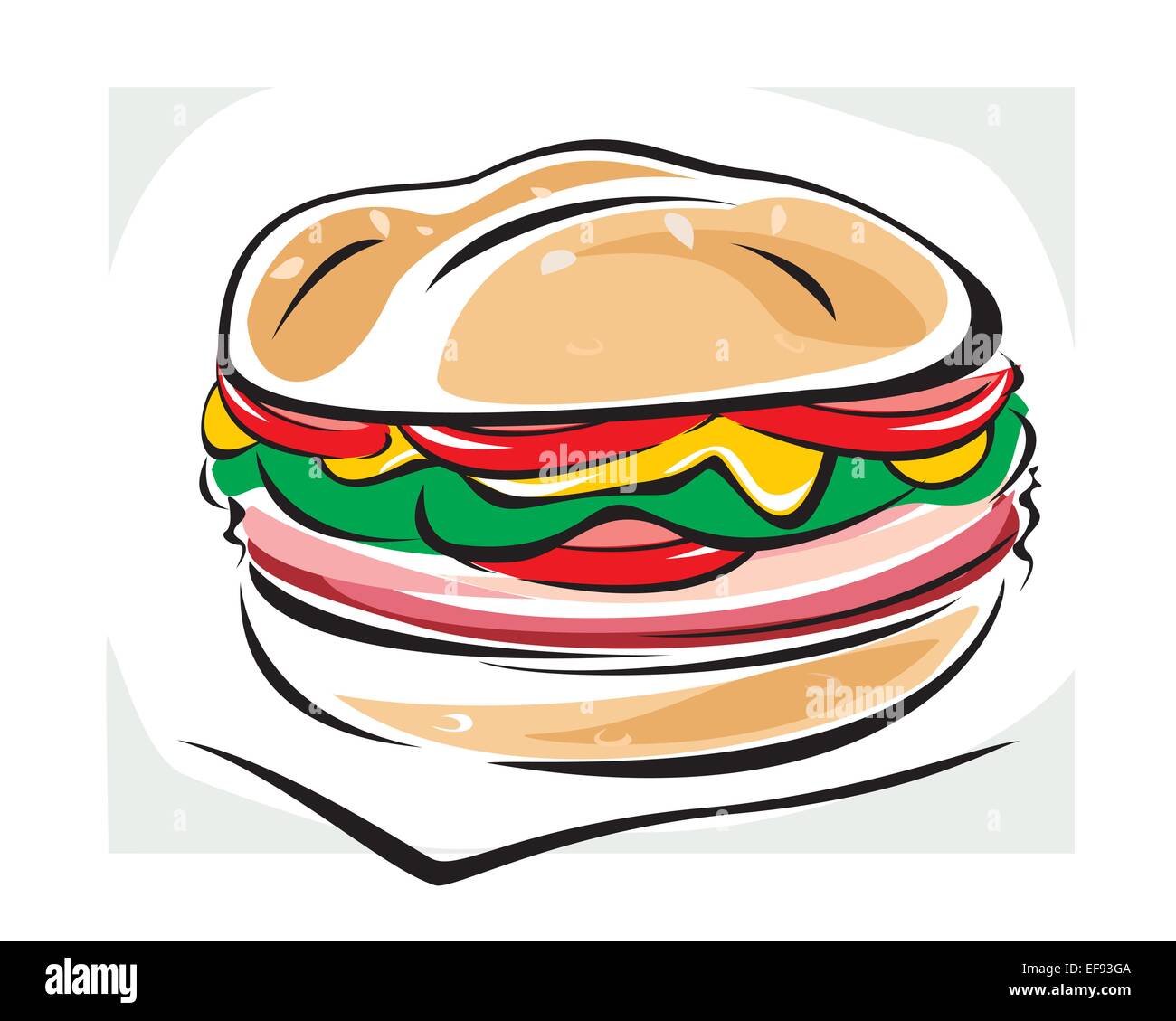 Dinner hamburger hamburgers Stock Vector Images - Alamy