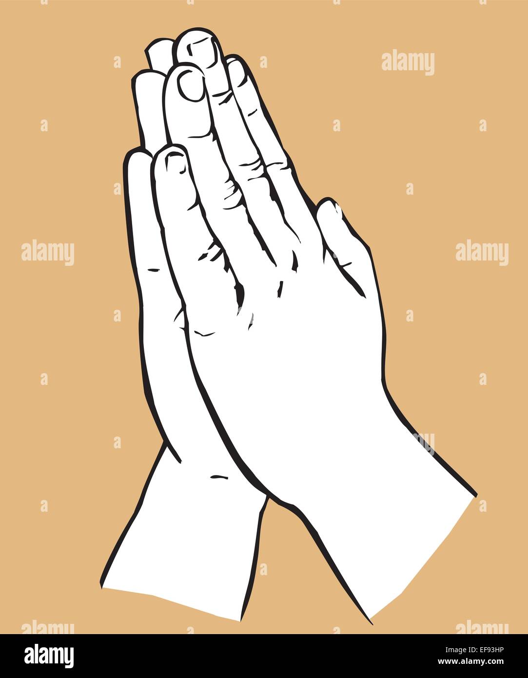 Two hand praying illustration hi-res stock photography and images - Alamy