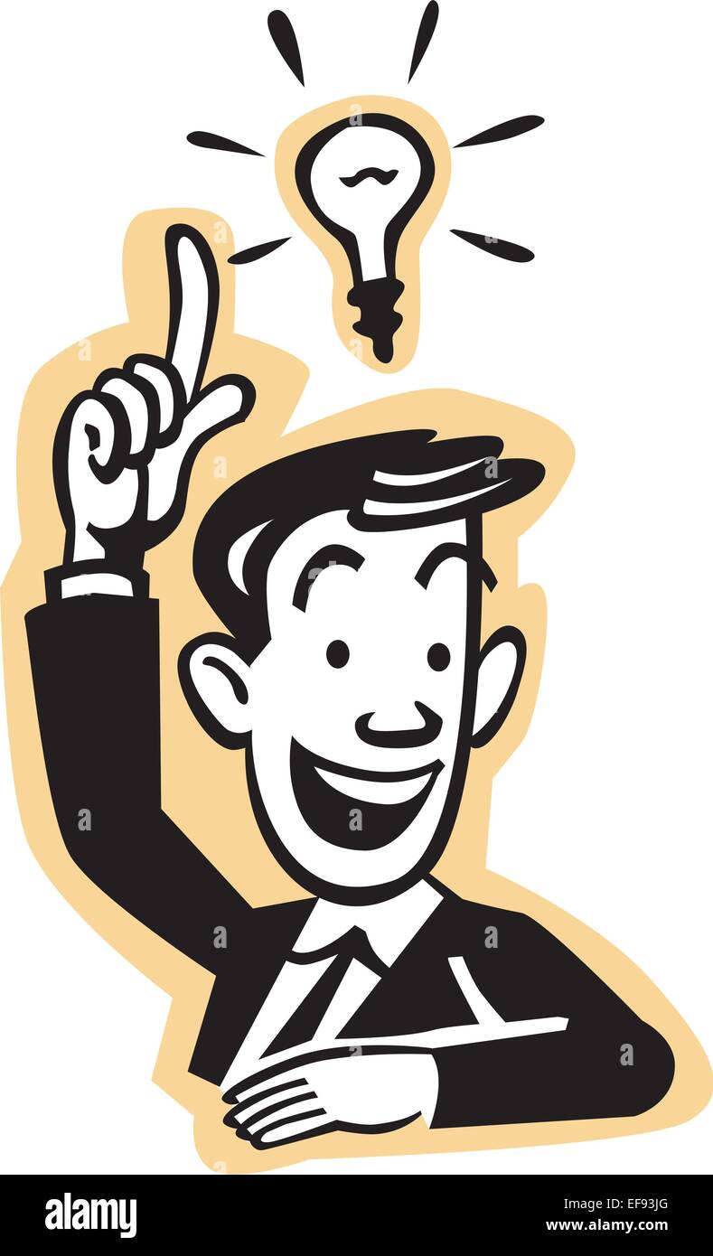 Man with Idea Stock Vector Image & Art - Alamy