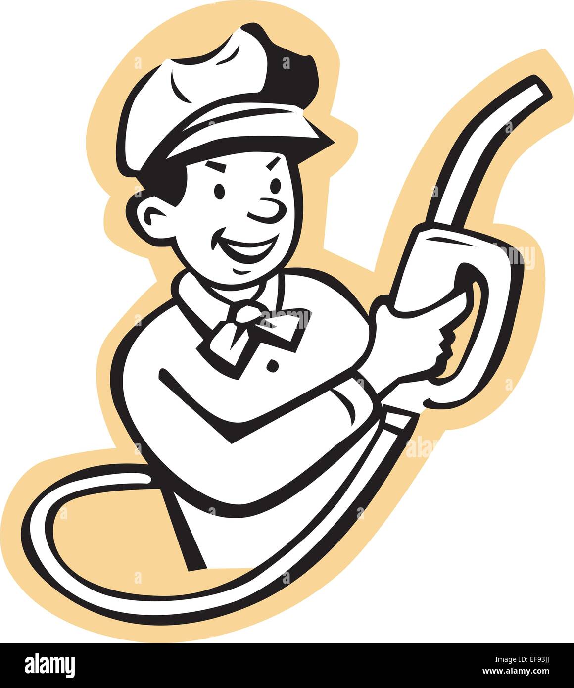 Cartoon man gas station pump hi-res stock photography and images - Alamy