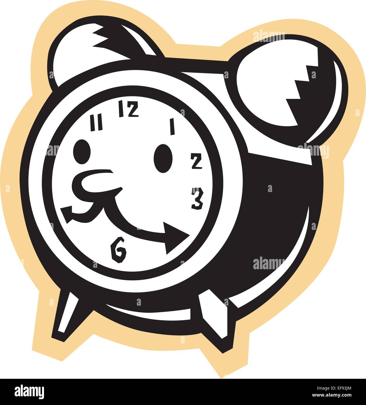 Cartoon clocks clipart hi-res stock photography and images - Alamy