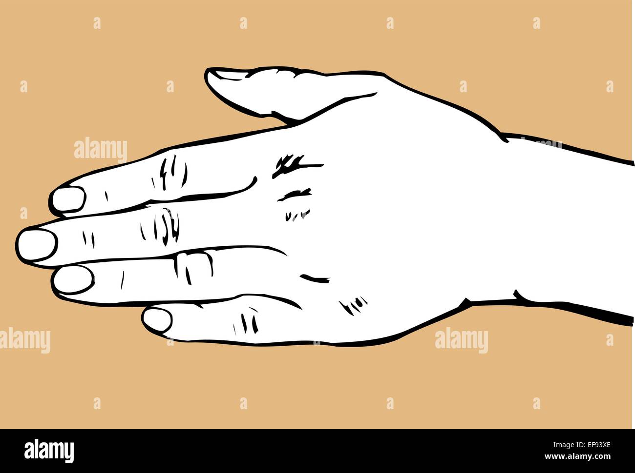 Extended hand welcome open palm hi-res stock photography and images - Alamy