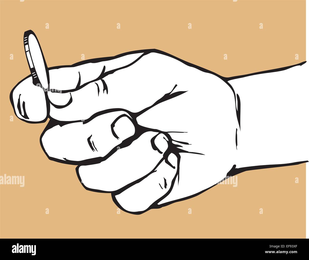 Hand Holding Coin Stock Vector Image & Art - Alamy