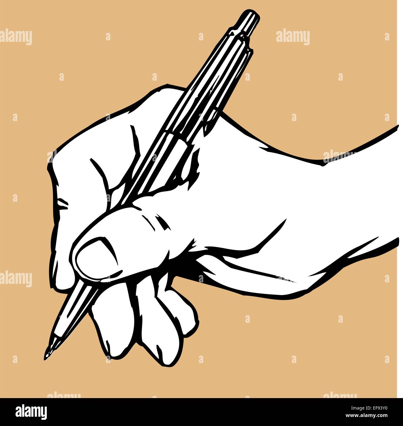 Hand holding pen clipart hi-res stock photography and images - Alamy