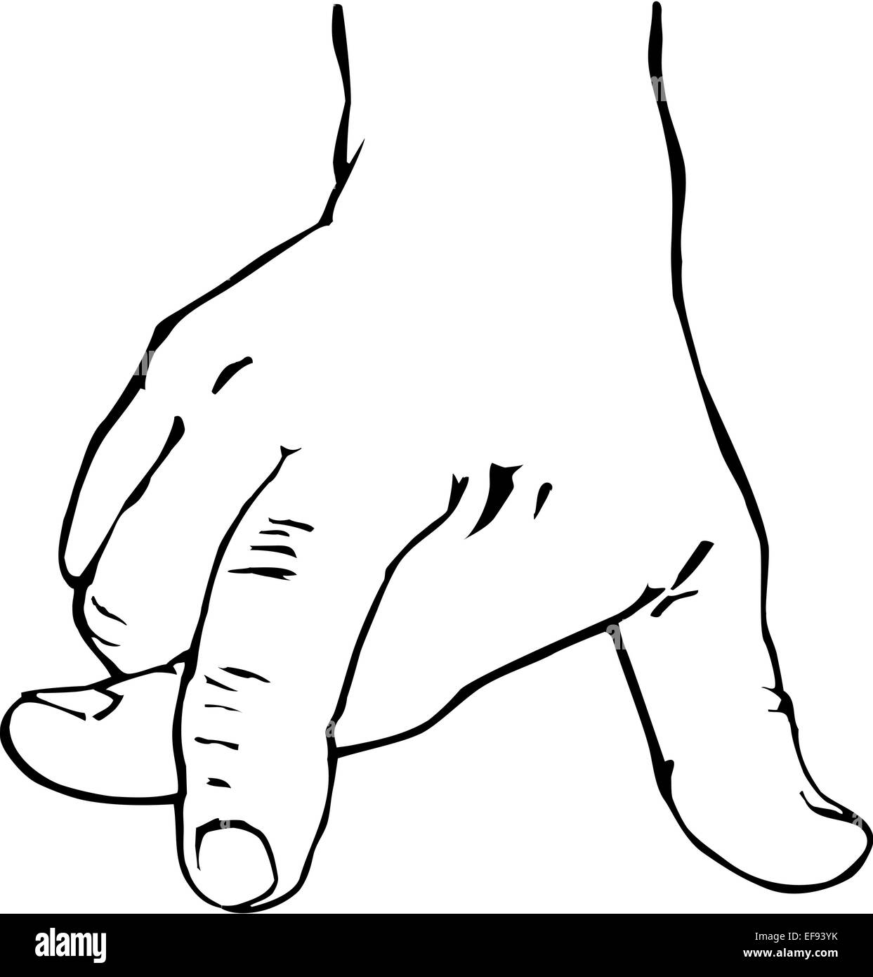 Crossed fingers gesture Black and White Stock Photos & Images - Alamy