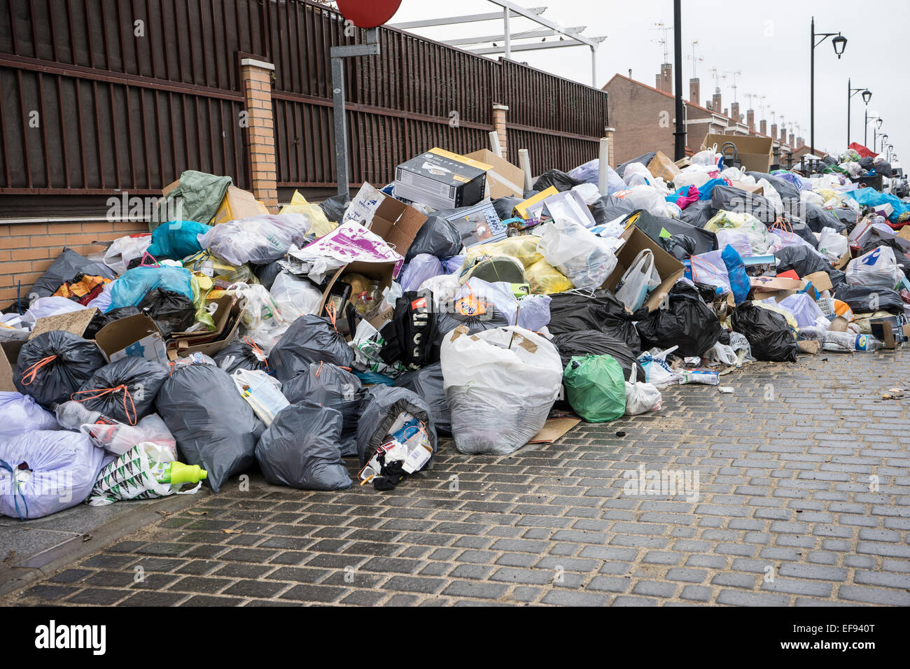 strike by municipal waste collection Stock Photo - Alamy