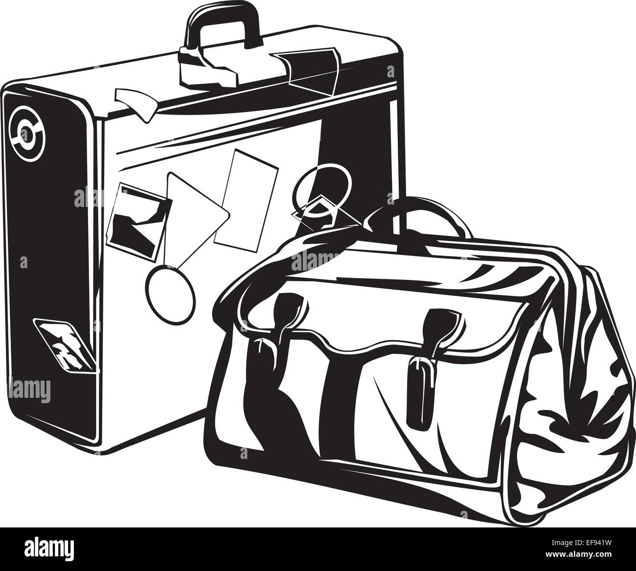 Suitcase and Carry-On Bag Stock Vector Image & Art - Alamy
