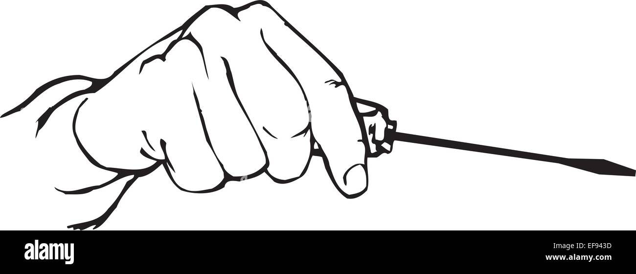 Hand Holding Screwdriver Stock Vector Image & Art - Alamy