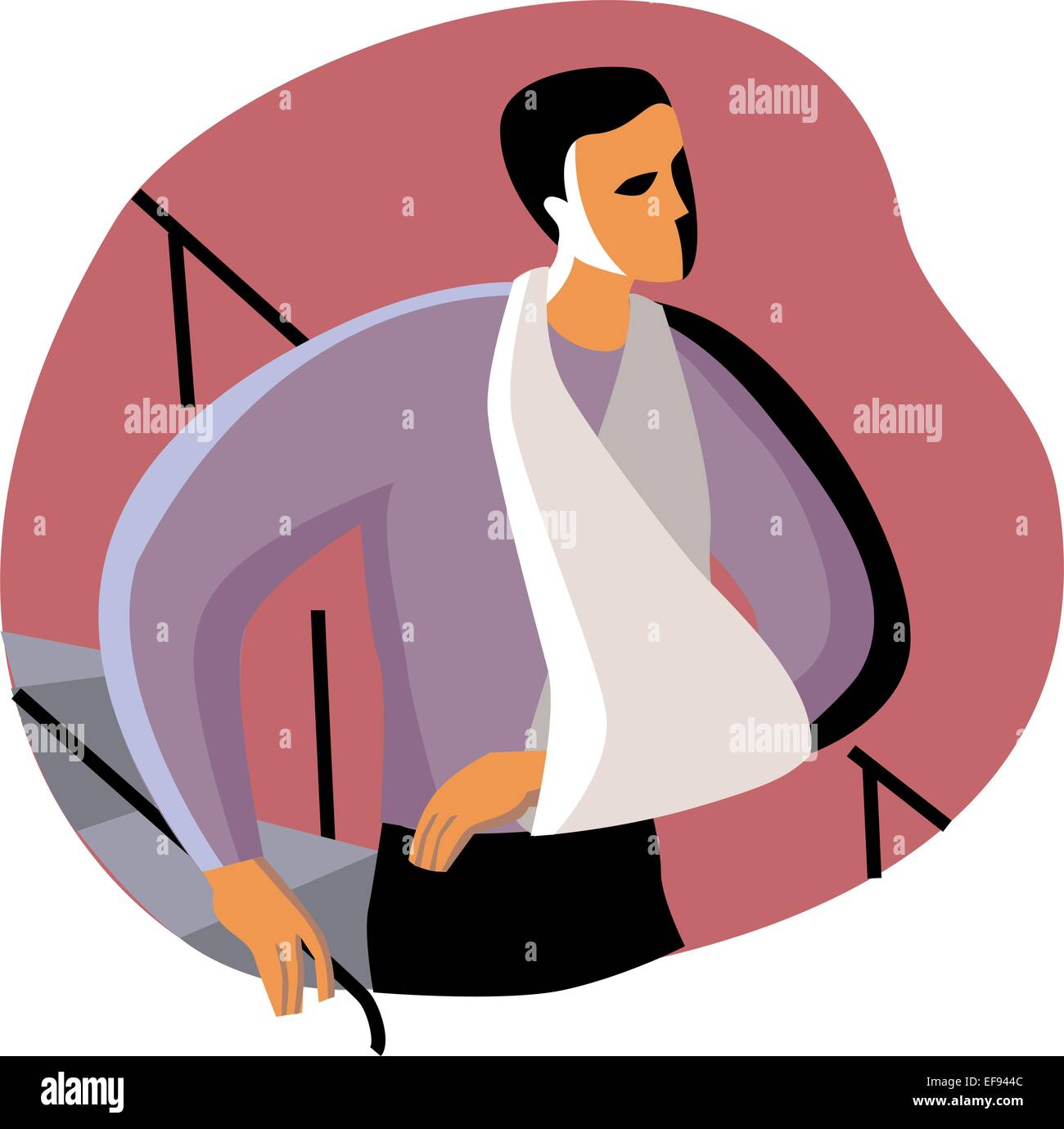 Arm in sling illustration hi-res stock photography and images - Alamy