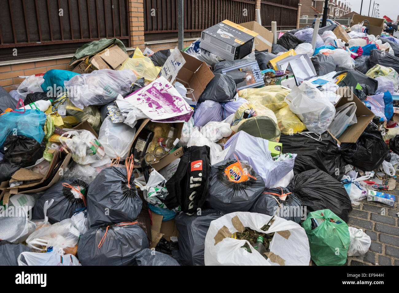 pollution, strike by municipal waste collection Stock Photo - Alamy