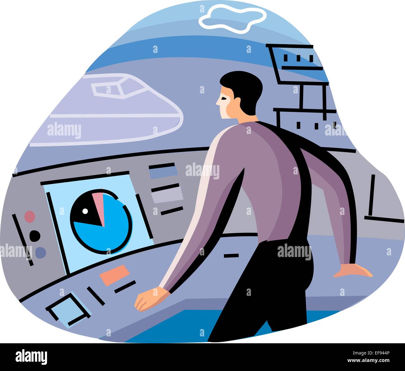 Traffic man illustrations hi-res stock photography and images - Alamy