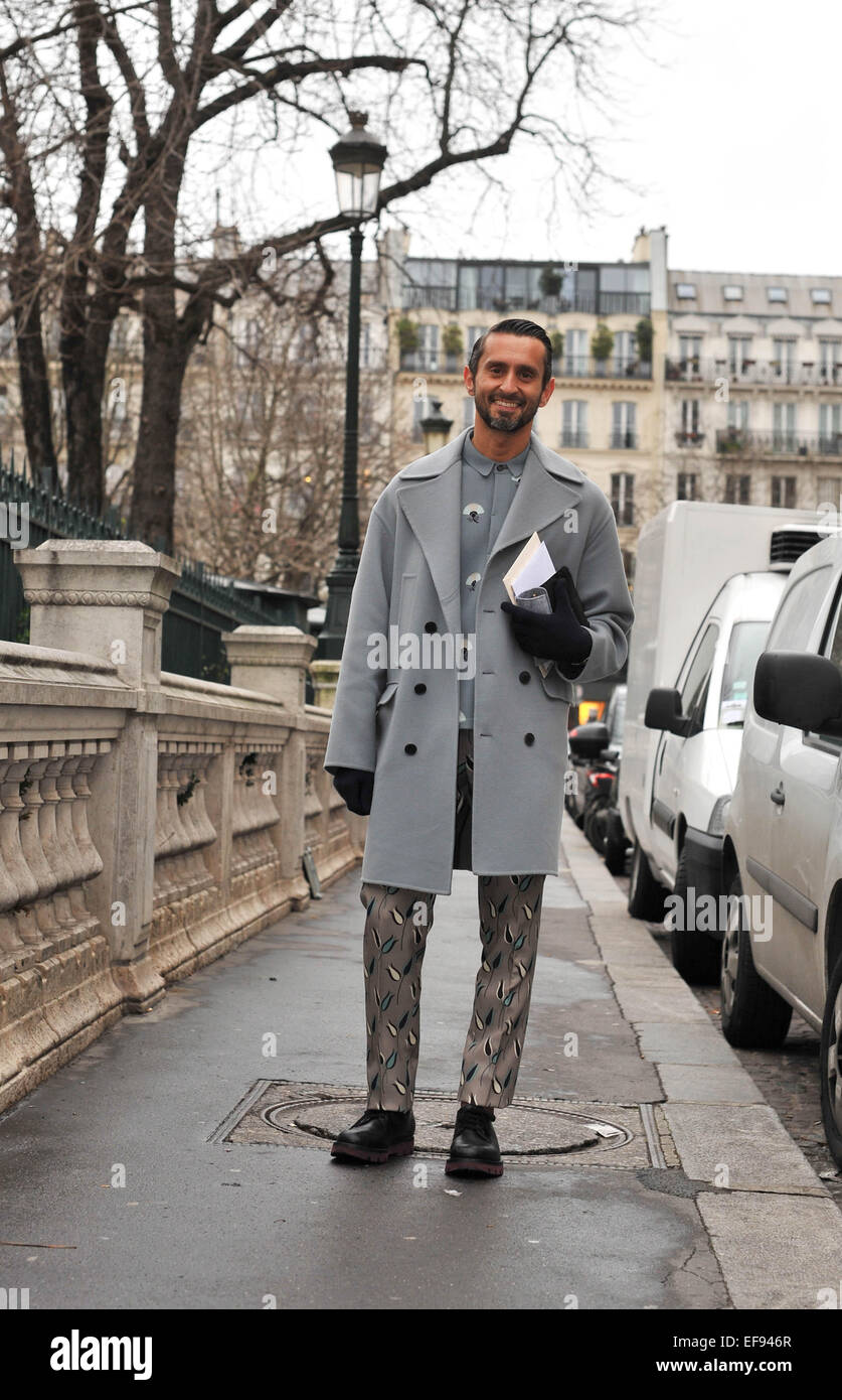 Simone arriving at the JP Gauthier runway show during Haute Couture ...