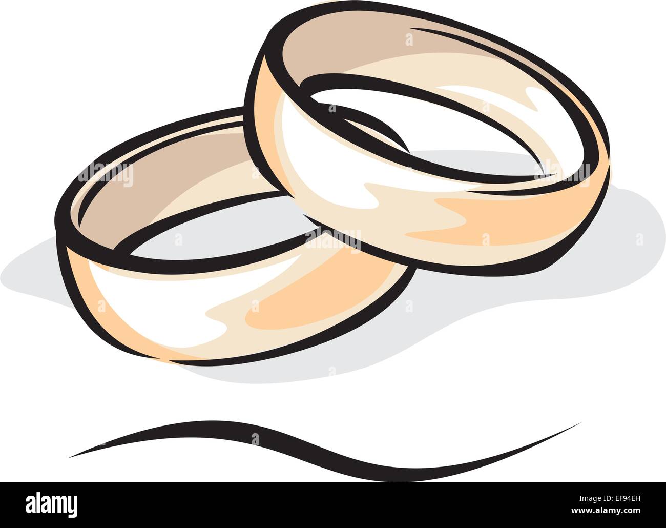 Two Wedding Rings Stock Vector Image & Art - Alamy