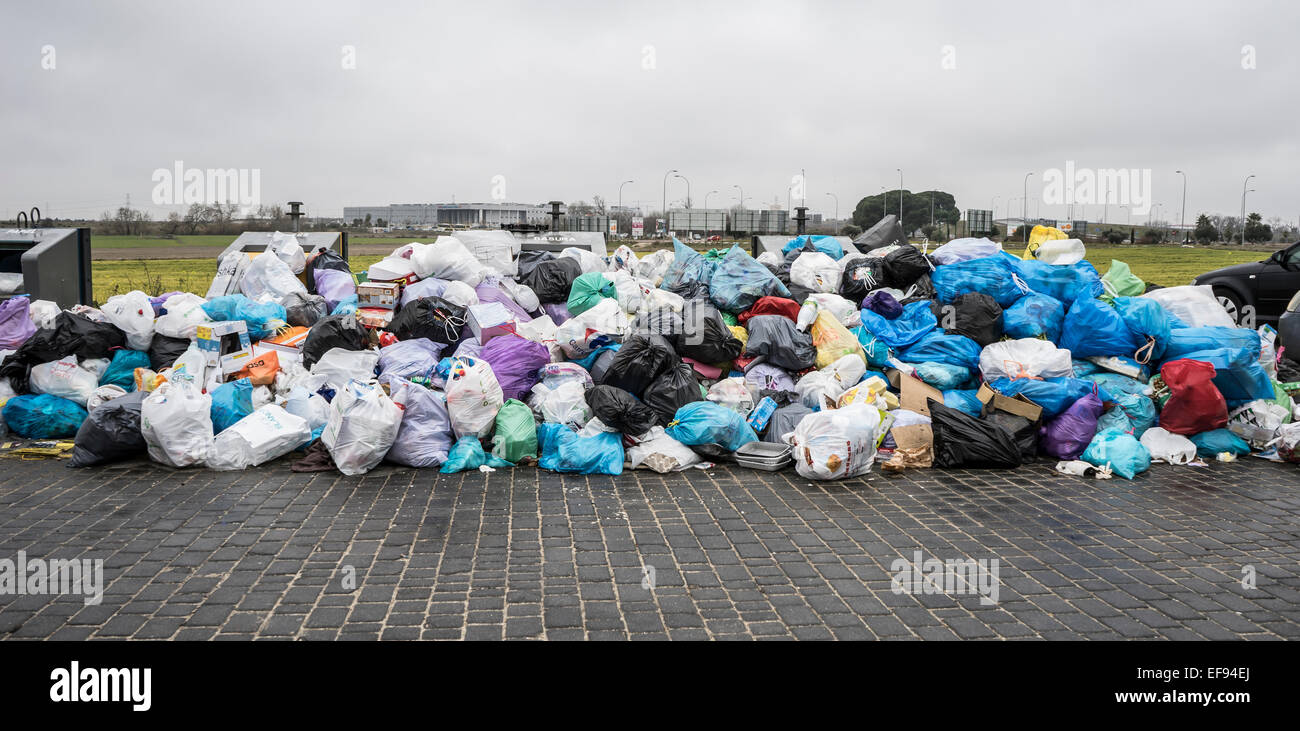 garbage, strike by municipal waste collection Stock Photo - Alamy
