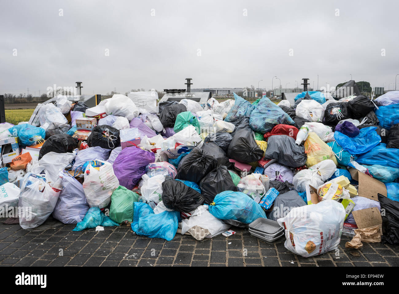 garbage, strike by municipal waste collection Stock Photo - Alamy