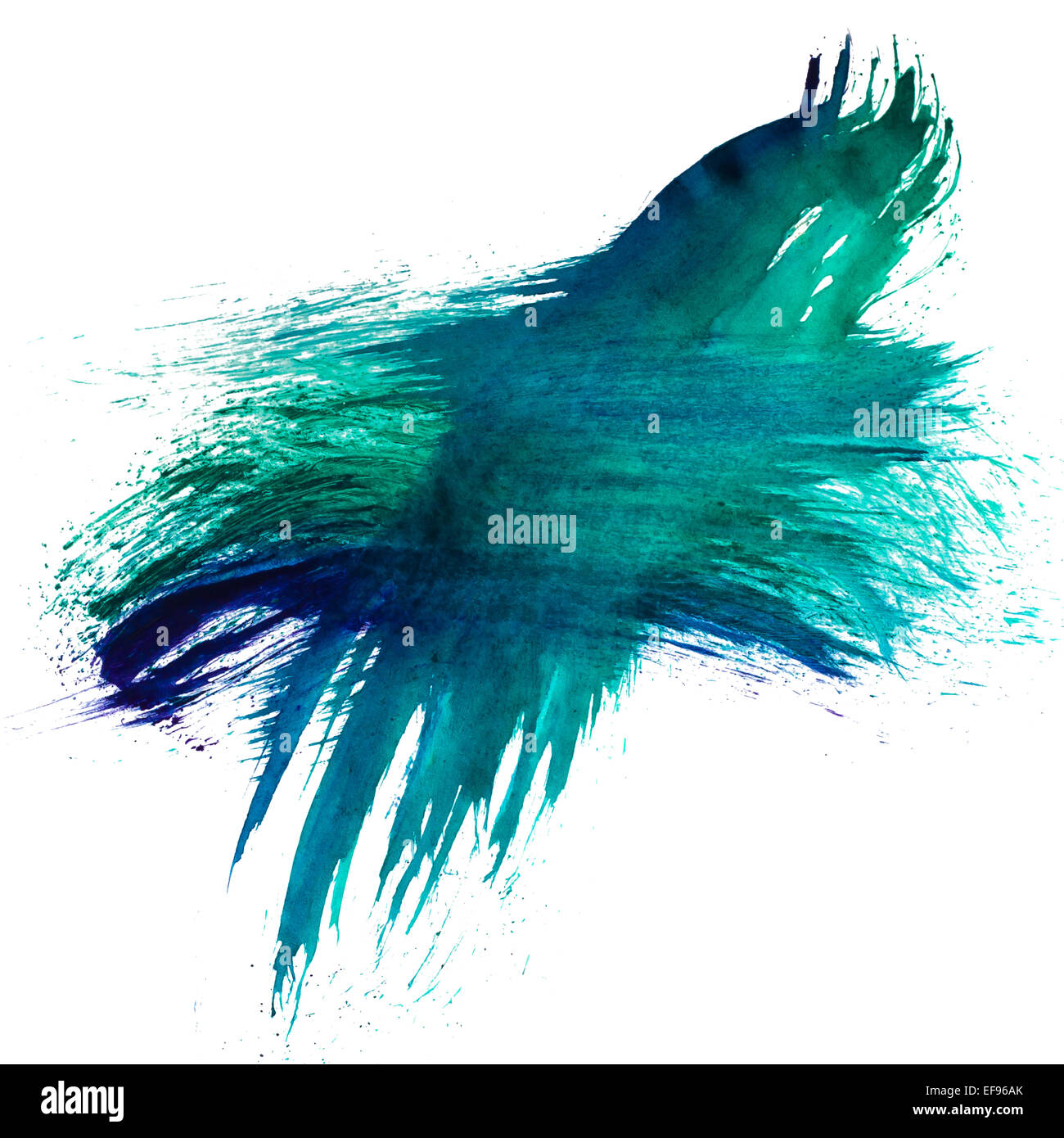 blue green watercolors spot blotch isolated Stock Photo - Alamy