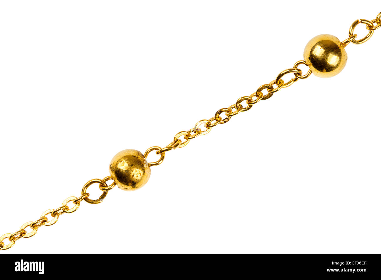 Gold chain isolated on white background Stock Photo - Alamy