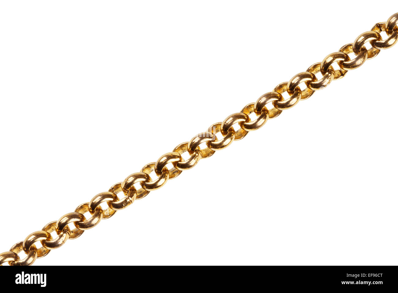 Gold chain isolated on white background Stock Photo - Alamy