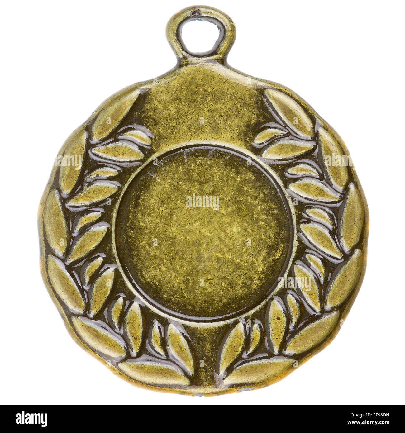 Old gold medal isolated on white background Stock Photo - Alamy