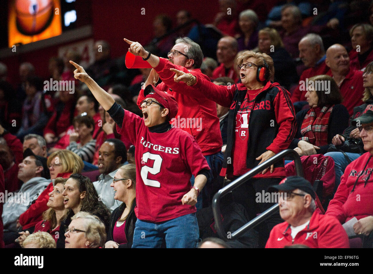Jan. 25, 2015 - Piscataway, New Jersey, U.S. - Rutgers' fans in the ...