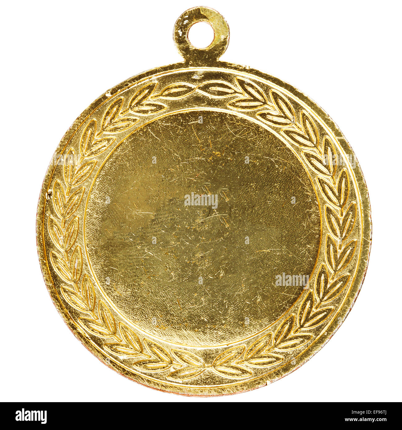 Old gold medal isolated on white background Stock Photo - Alamy